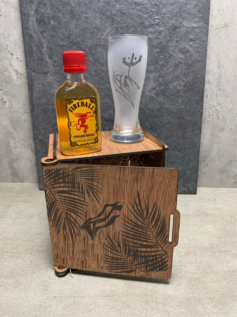 Juego de Tequilero Pub Pilsner 2oz, Botellita 50ml FireBall y caja en ...